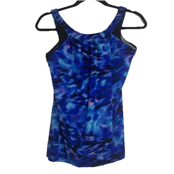 Miraclesuit | Swim | Miraclesuit Ursula Swim Tank Top Blue Tie Dye ...